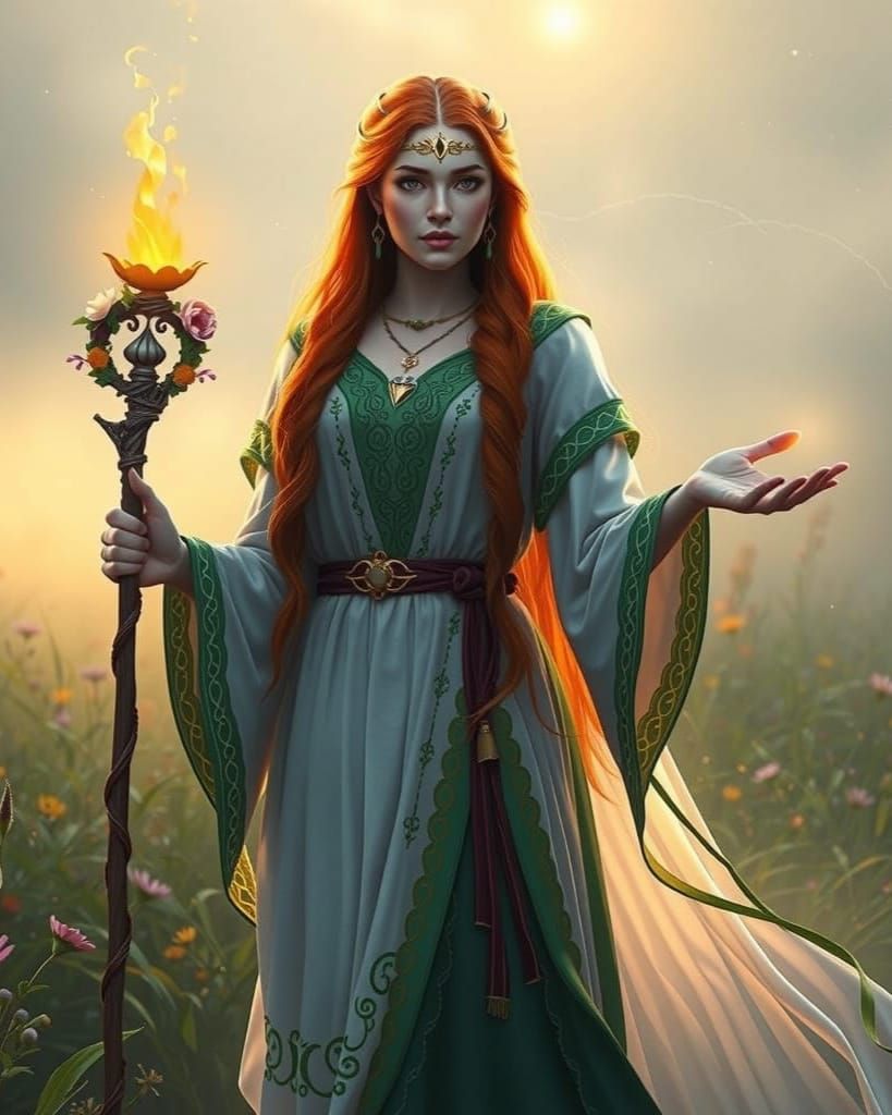 Brigid, The Exalted One, Goddess of Spring, fire, and poetry