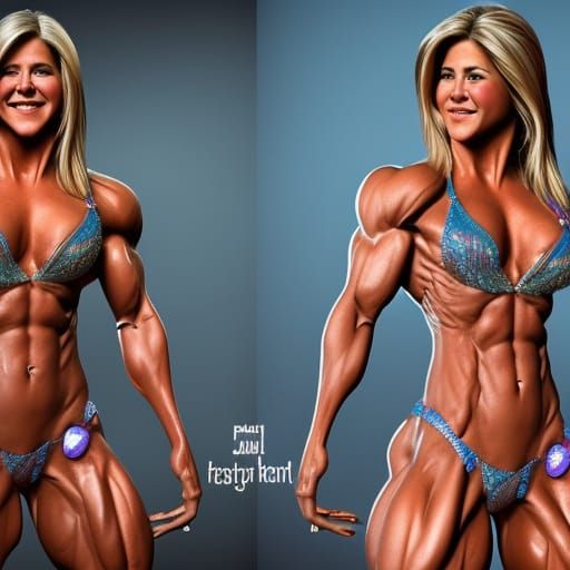 Jennifer Aniston as a female bodybuilder - AI Generated Artwork - NightCafe Creator