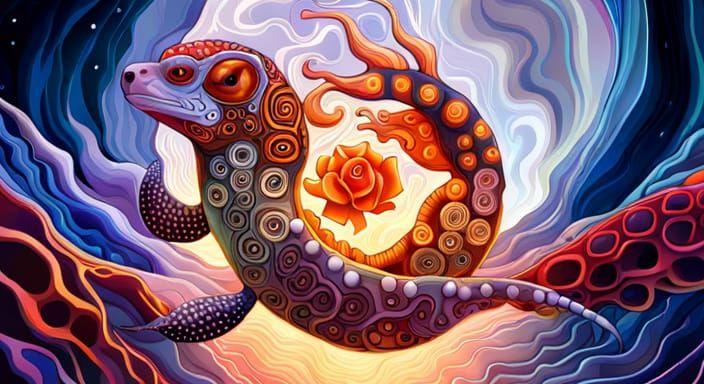 Gaia harmonics, Fire Salamander, British, Native, Fauna, Pyrotechnic ...