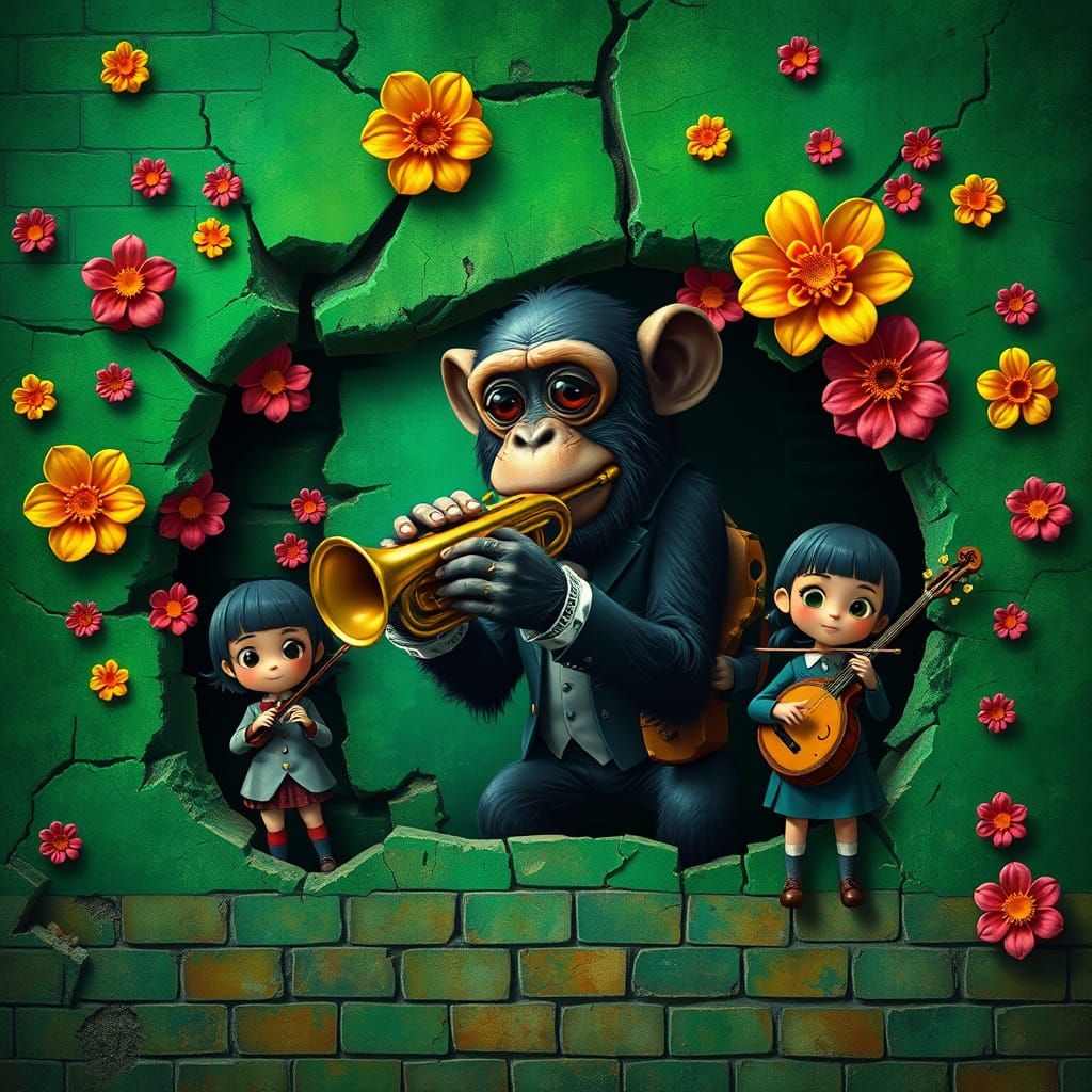 Surreal Chibi Wonderland in Whimsical Van Gogh Sty... - AI Art