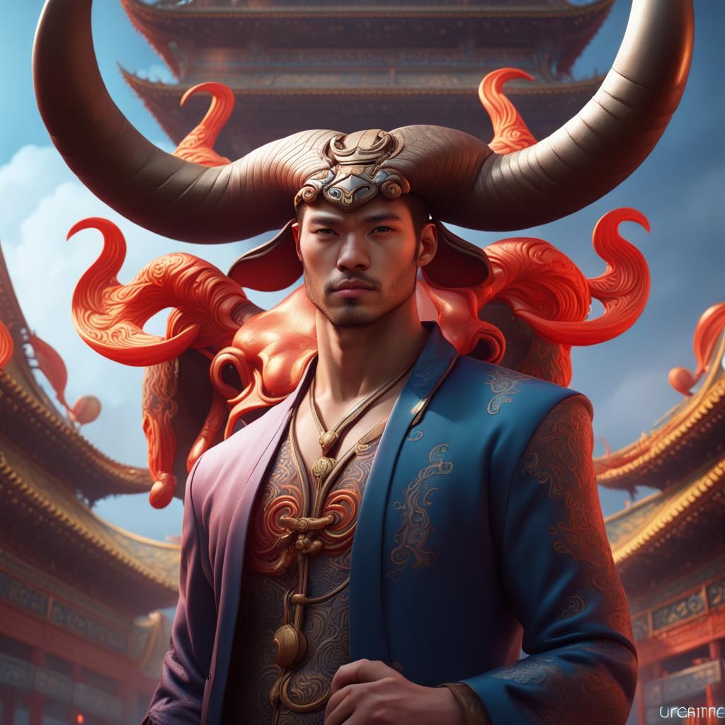 Zodiac Sign of the Ox - AI Generated Artwork - NightCafe Creator