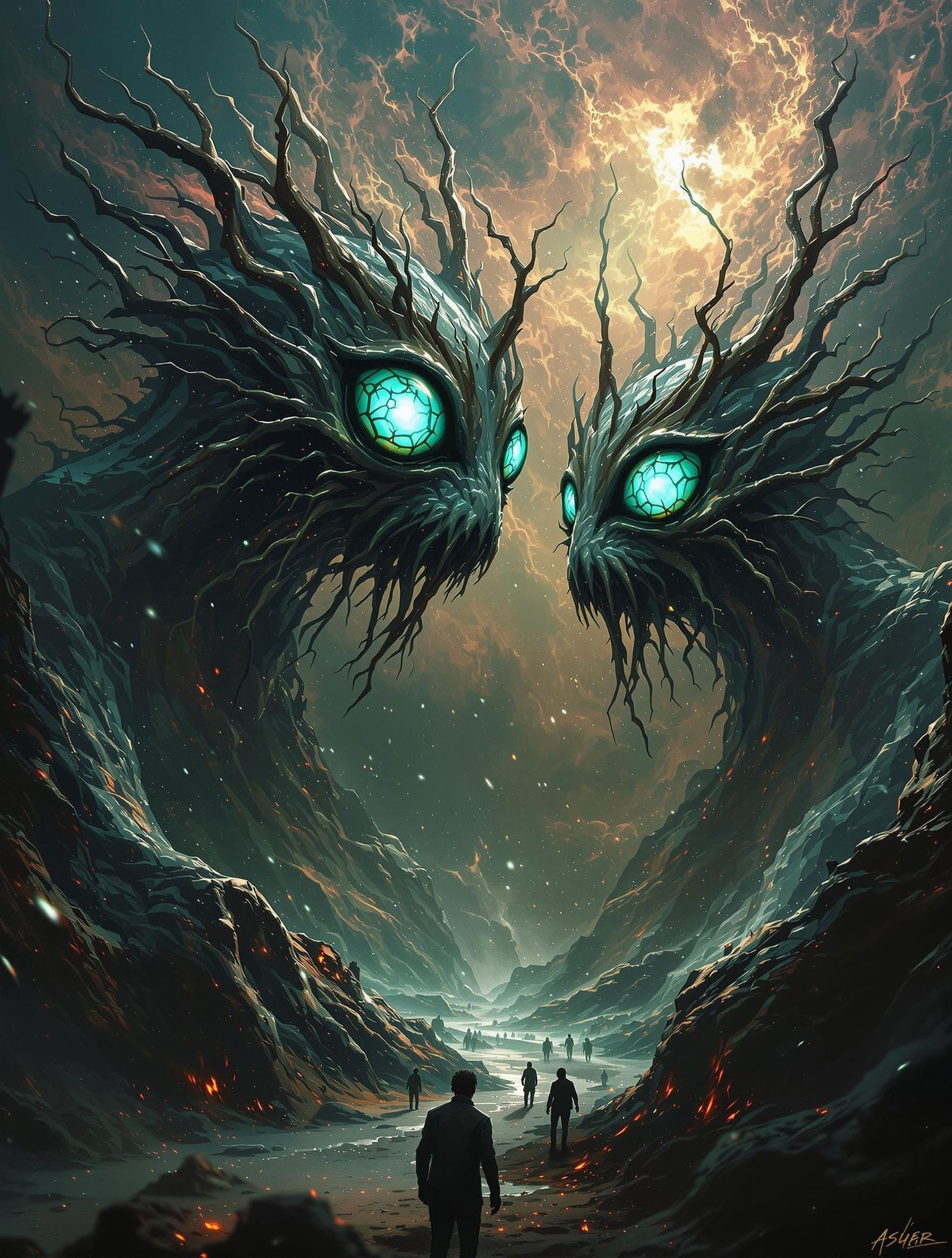 Mesmerizing Blasphemy-Inspired Sea Glass Eyes Exploding With Gas