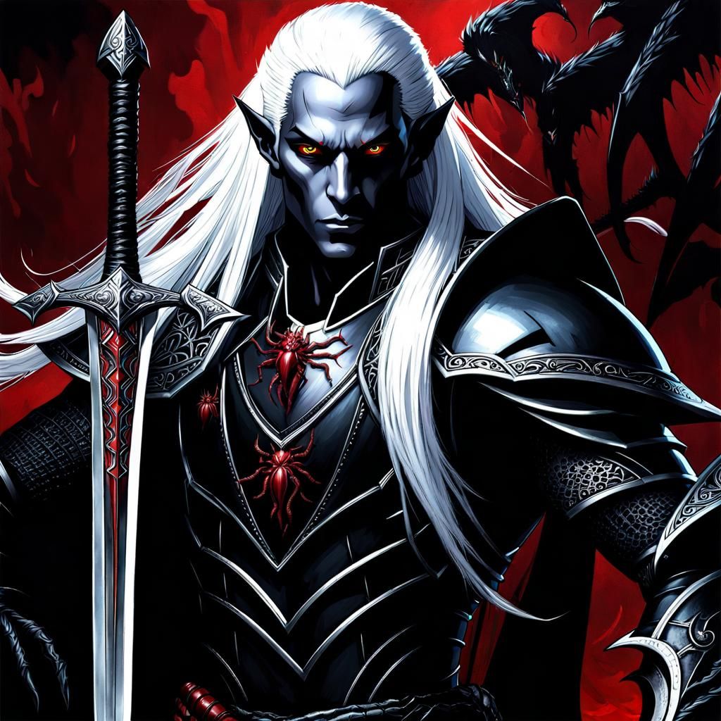 Drow Weapon Master - AI Generated Artwork - NightCafe Creator