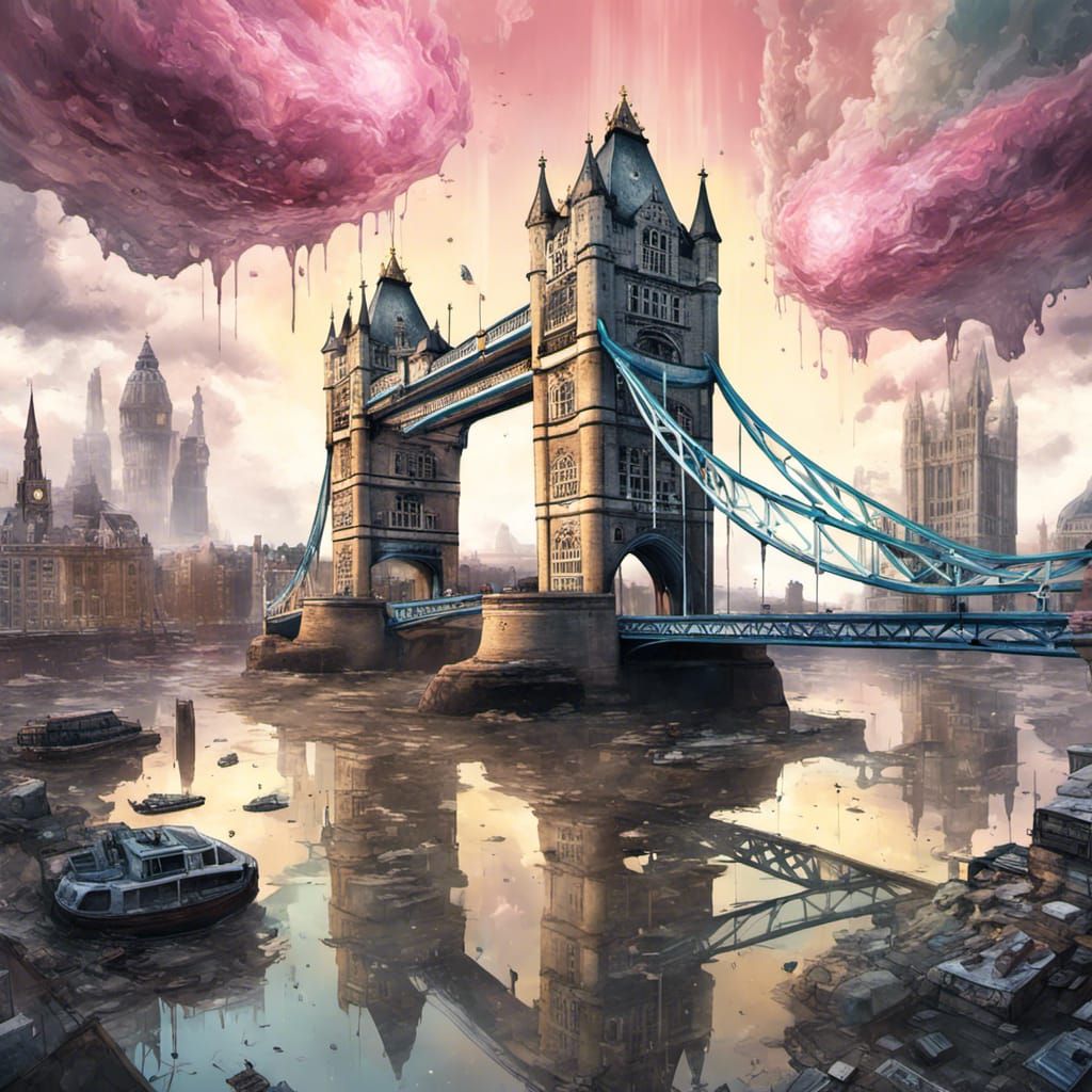 Post apocalyptic London, Tower Bridge - AI Generated Artwork ...
