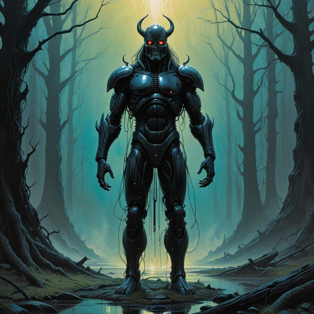 Radiant God of Cosmic Power - AI Art