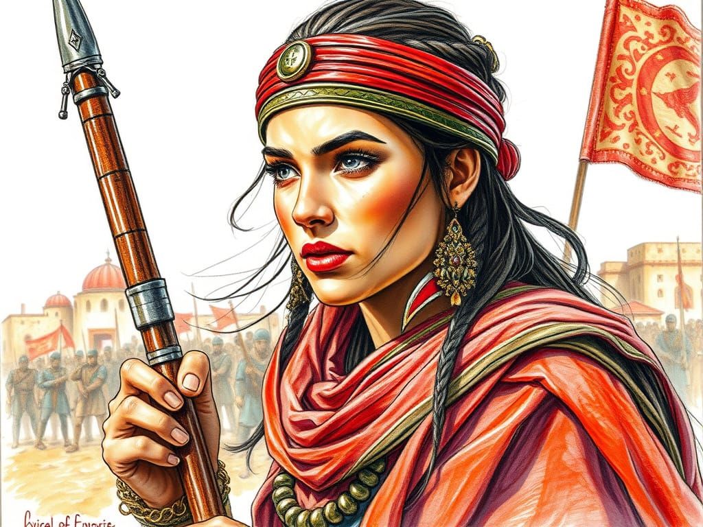 Ancient Libyan Warrior in Battle - AI Art