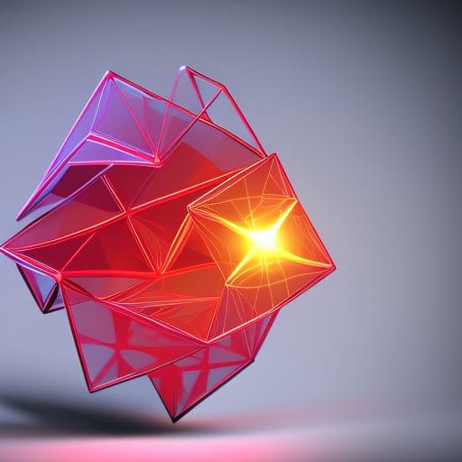 3D Quantum Model Image of a Four Dimensional Hexahedron - AI Generated ...