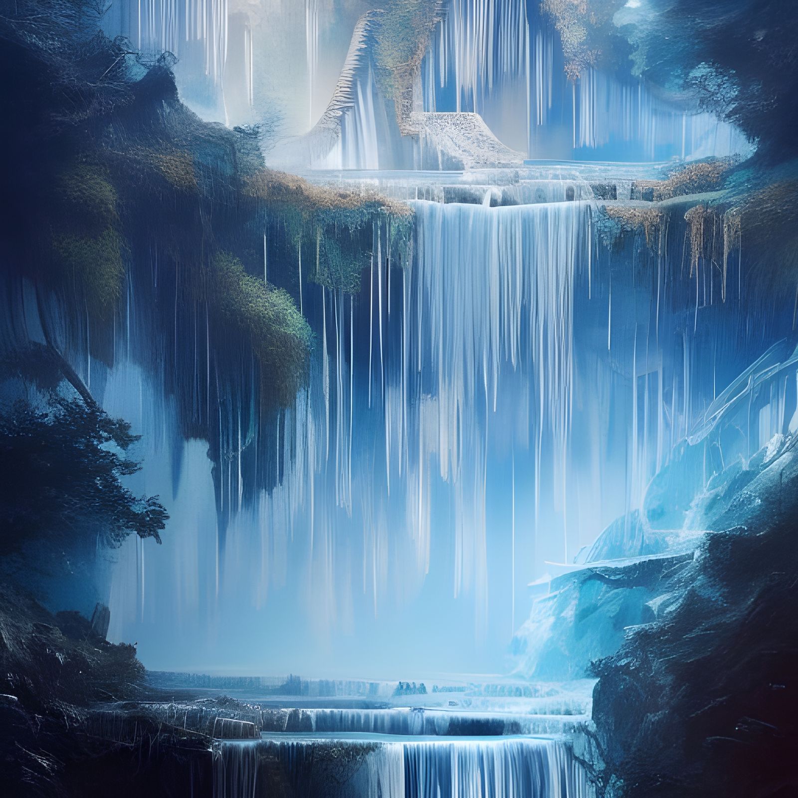 Diamond Falls - AI Generated Artwork - NightCafe Creator