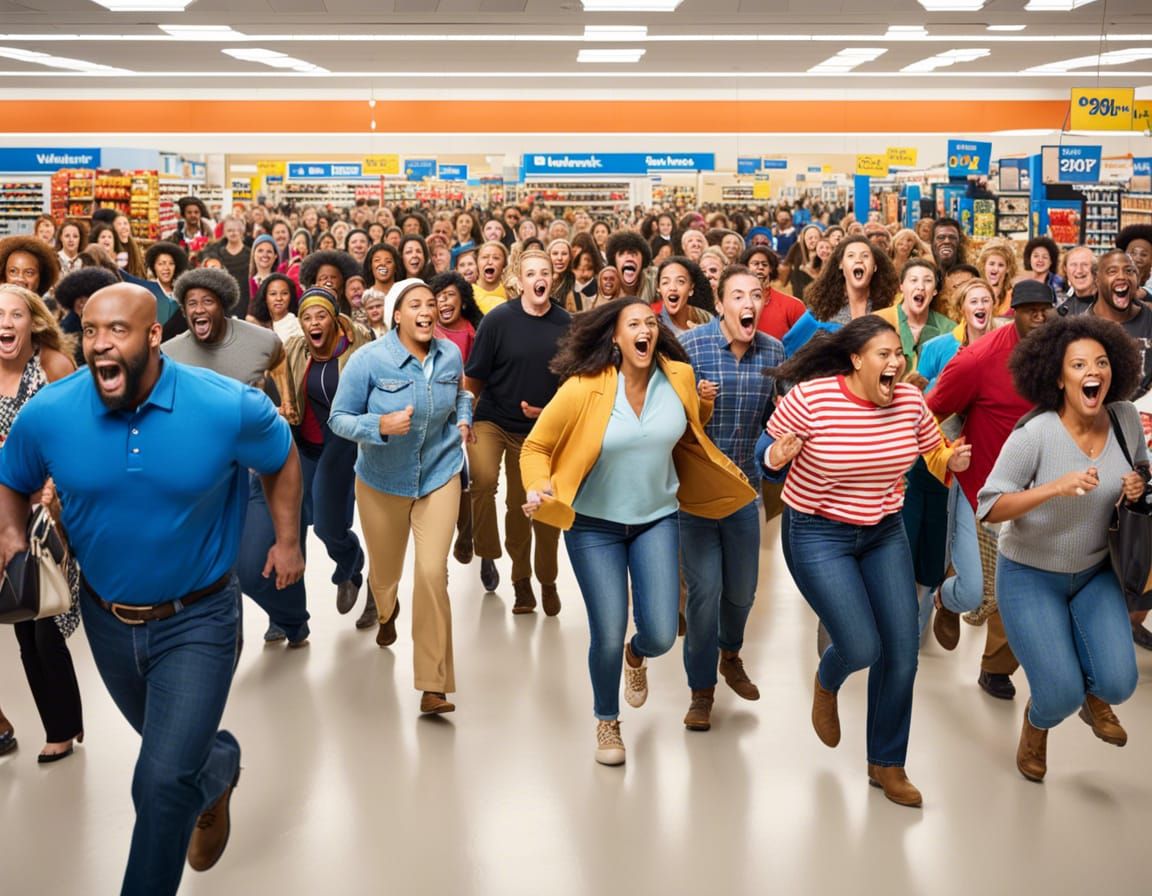 Black Friday Crowd - AI Generated Artwork - NightCafe Creator