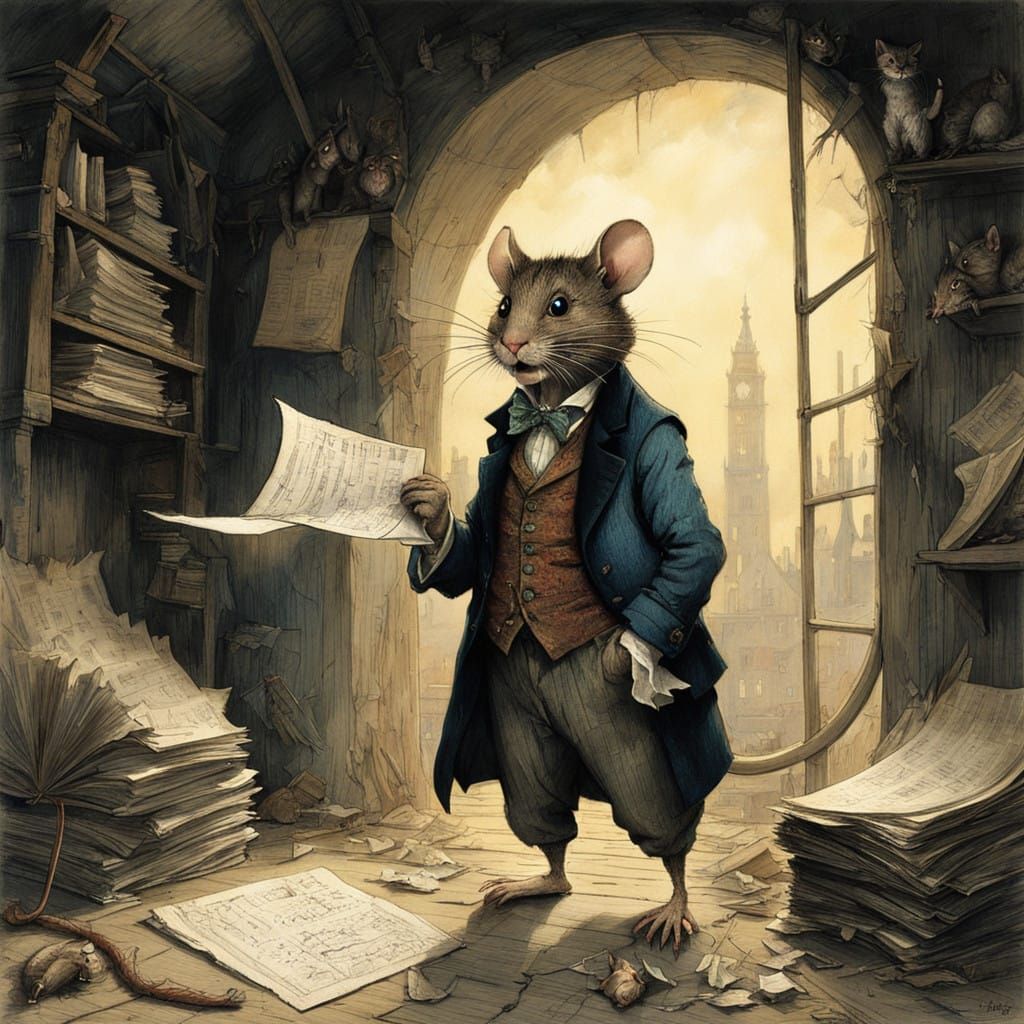 Mice - A Timid Mouse Cornered by a Fierce Feline