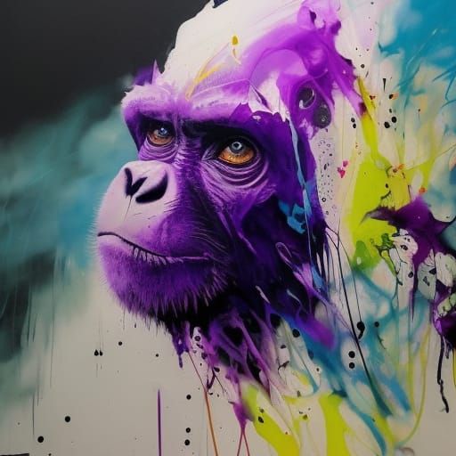 Purple Ape - AI Generated Artwork - NightCafe Creator