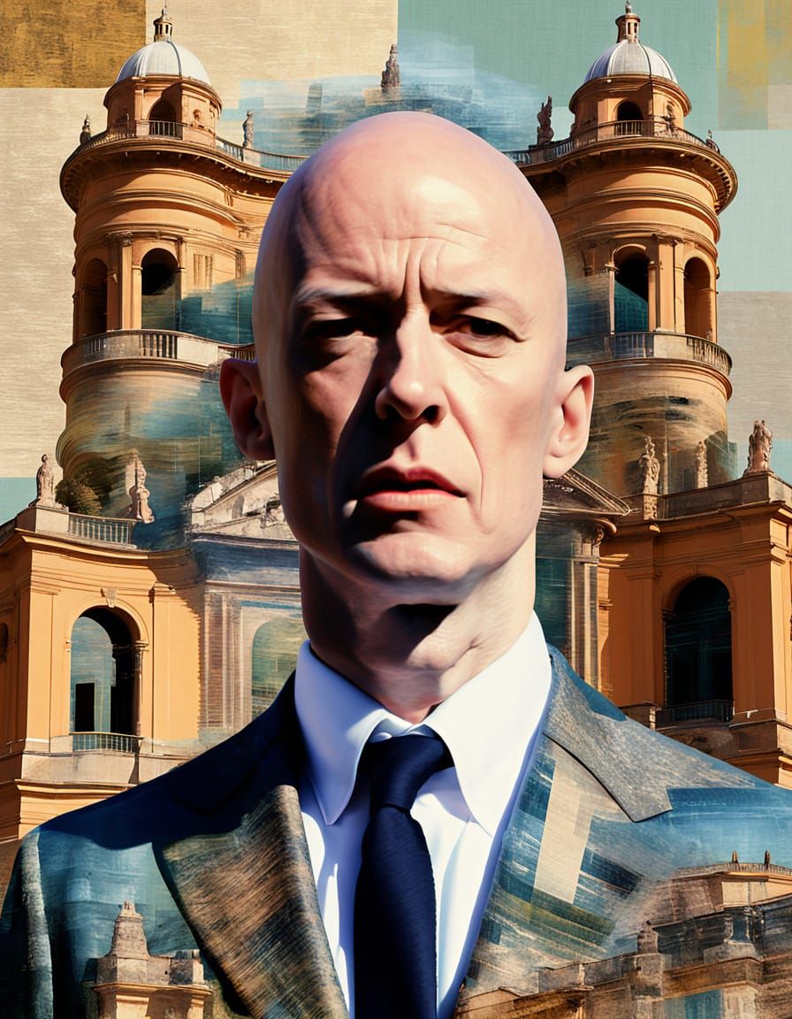 Crazed Multiple Exposure - Another Bald Singer in Ronda Málaga