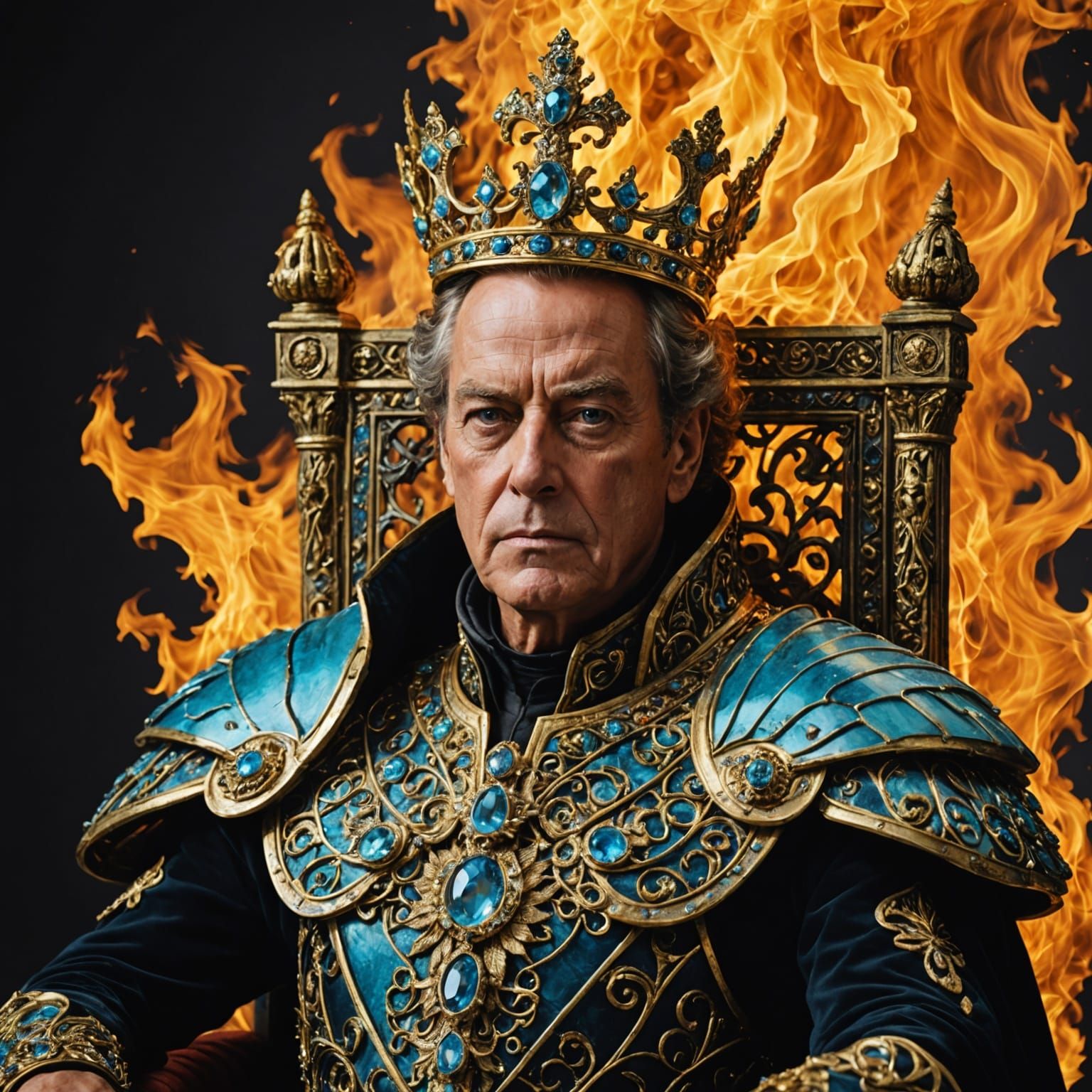 Ethereal Elemental Monarch in Ancient Wisdom - AI Art