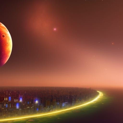 smart city design, Milky Way, colony space future interstellar city ...