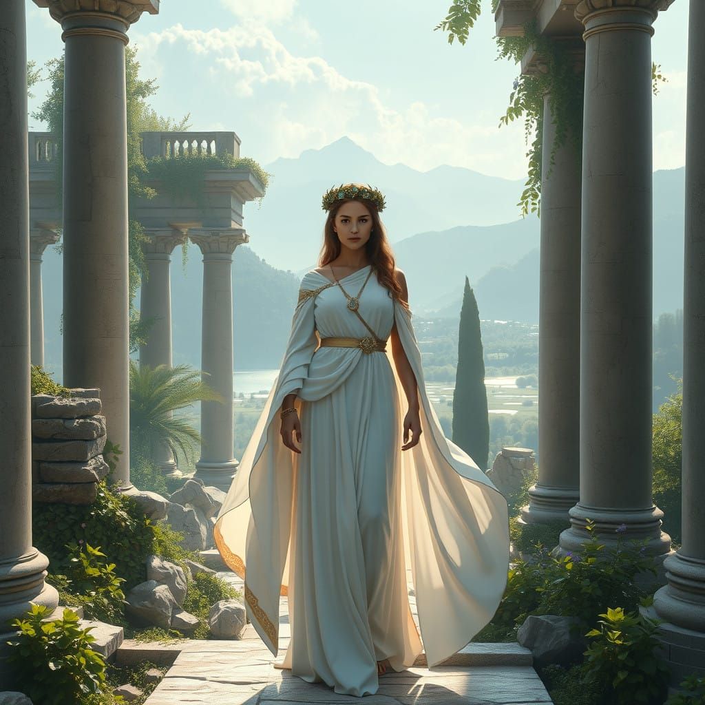 Ancient Greece Priestess - Ancient Greek Priestess in a R...