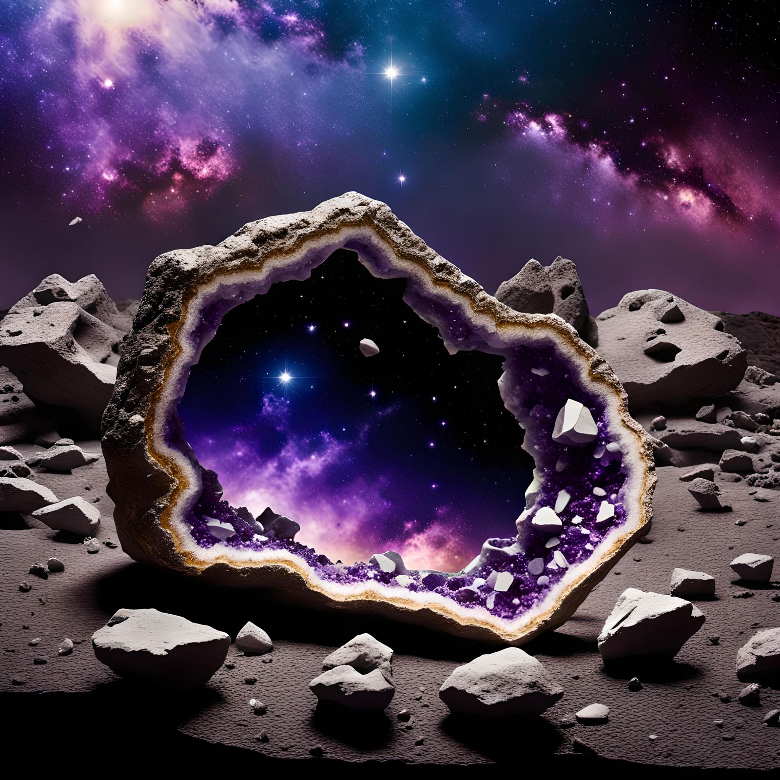 Space Geode - AI Generated Artwork - NightCafe Creator