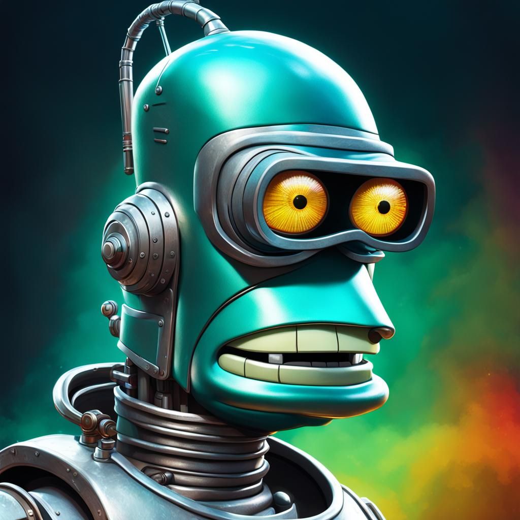 futurama's Bender - AI Generated Artwork - NightCafe Creator