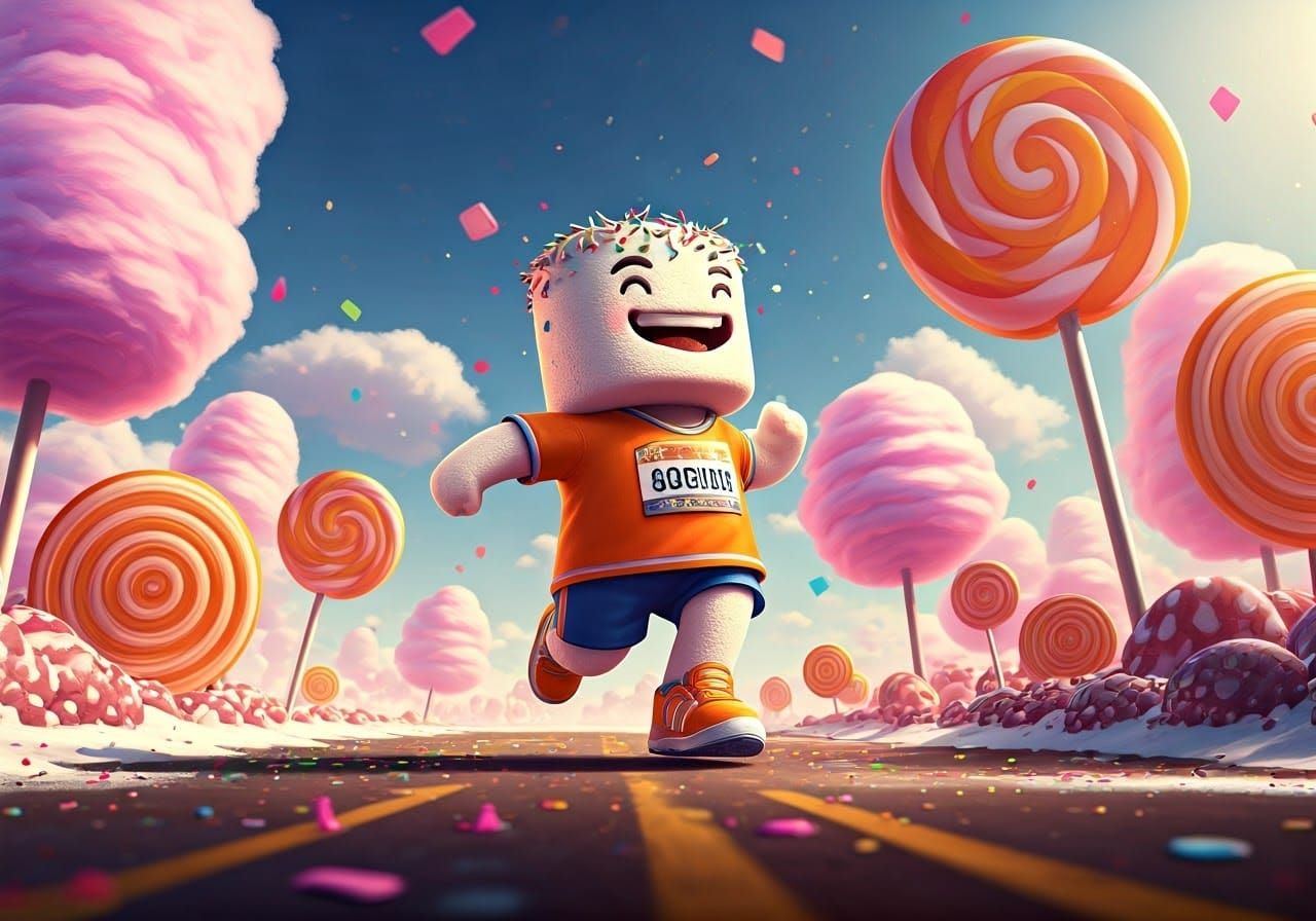 When running is fun, WeilyGoat - Vibrant Marshmallow Runner ...