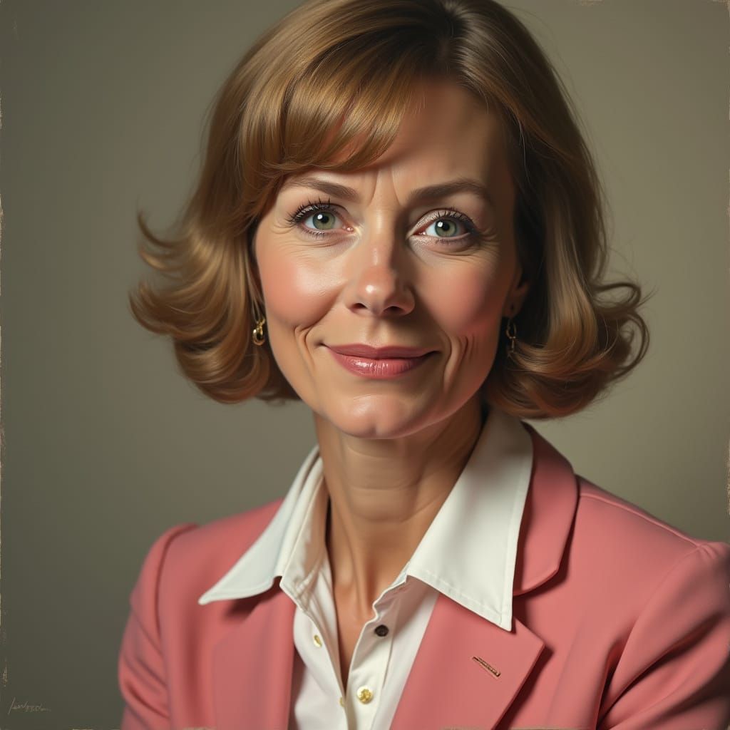 "Betty Crocker IRL" - Realistic 1960s Oil Portrait of a Fem...