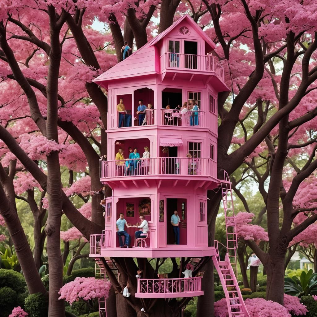 Barbie tree house - AI Generated Artwork - NightCafe Creator