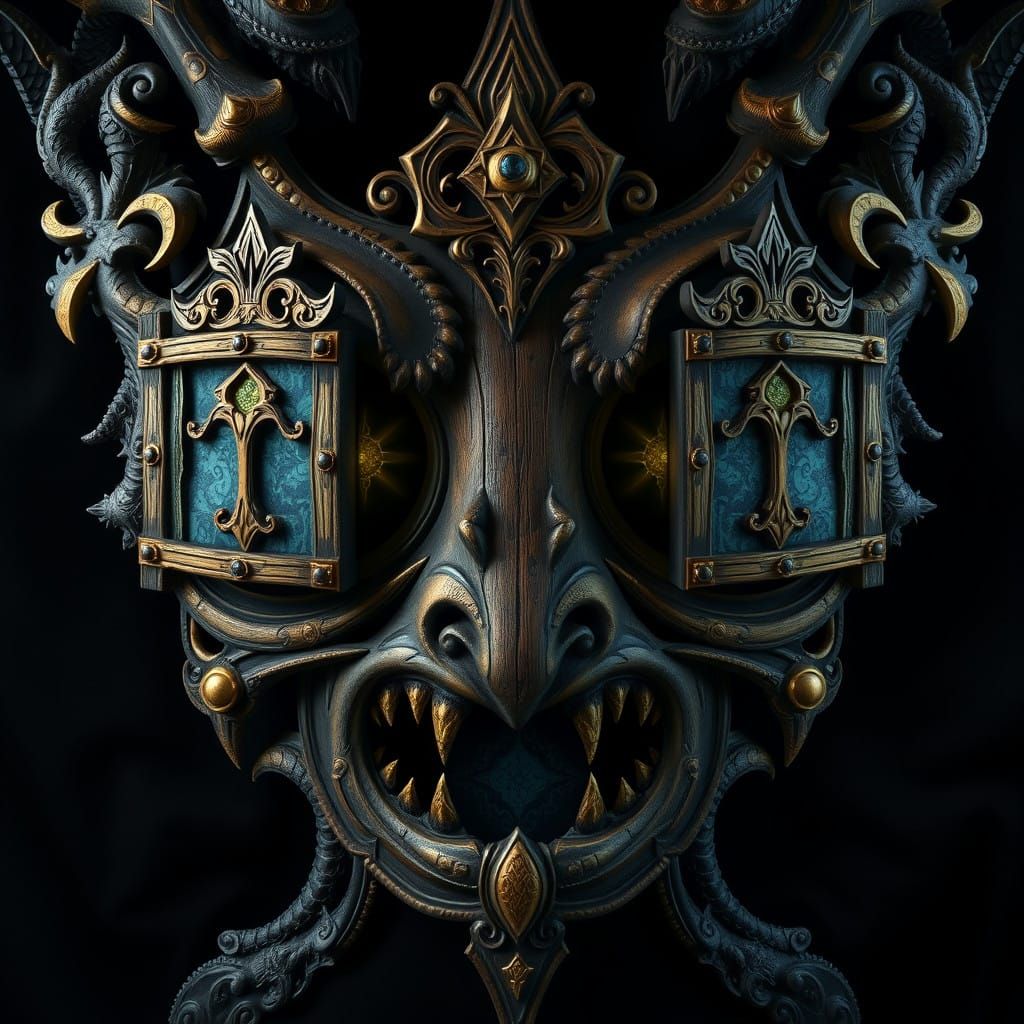 Ancient Gatekeeper with Mystical Portal Eyes - AI Art