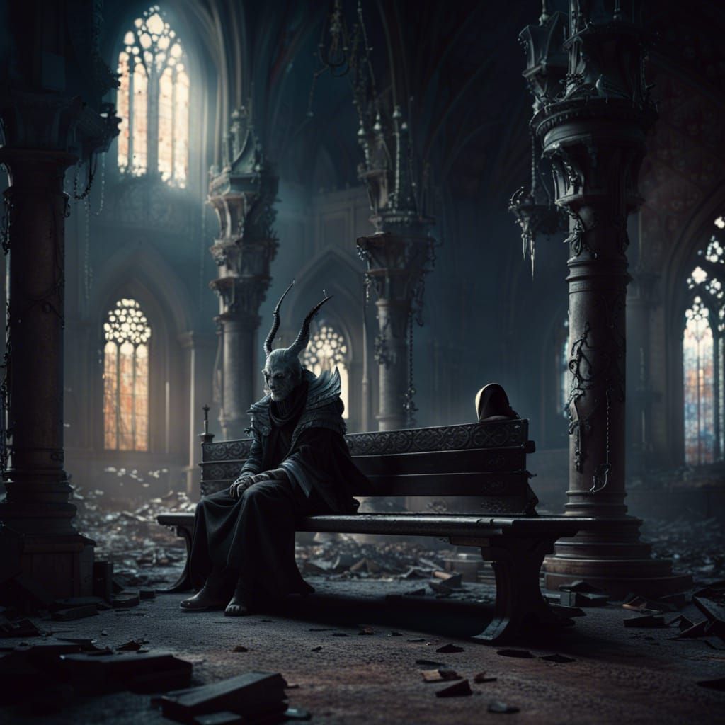 Lonely demon - AI Generated Artwork - NightCafe Creator