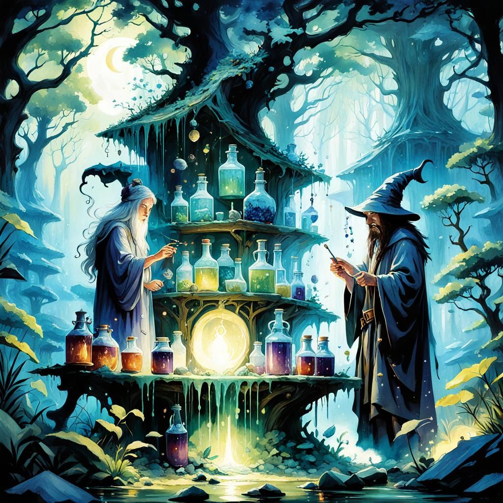Master Wizard & Apprentice - AI Generated Artwork - NightCafe Creator