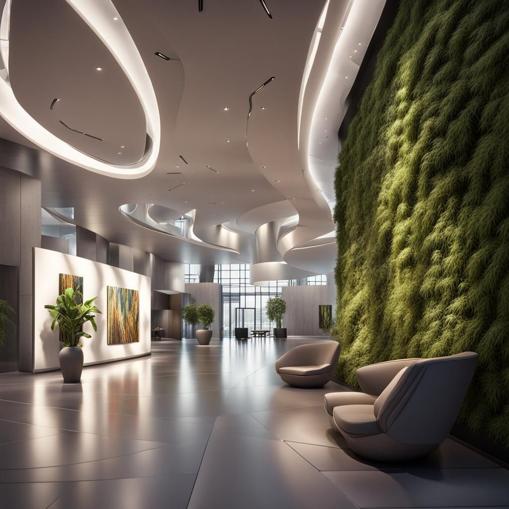Modern Museum Lobby - AI Generated Artwork - NightCafe Creator