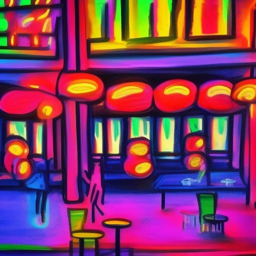 Colorful abstract Night Cafe - AI Generated Artwork - NightCafe Creator