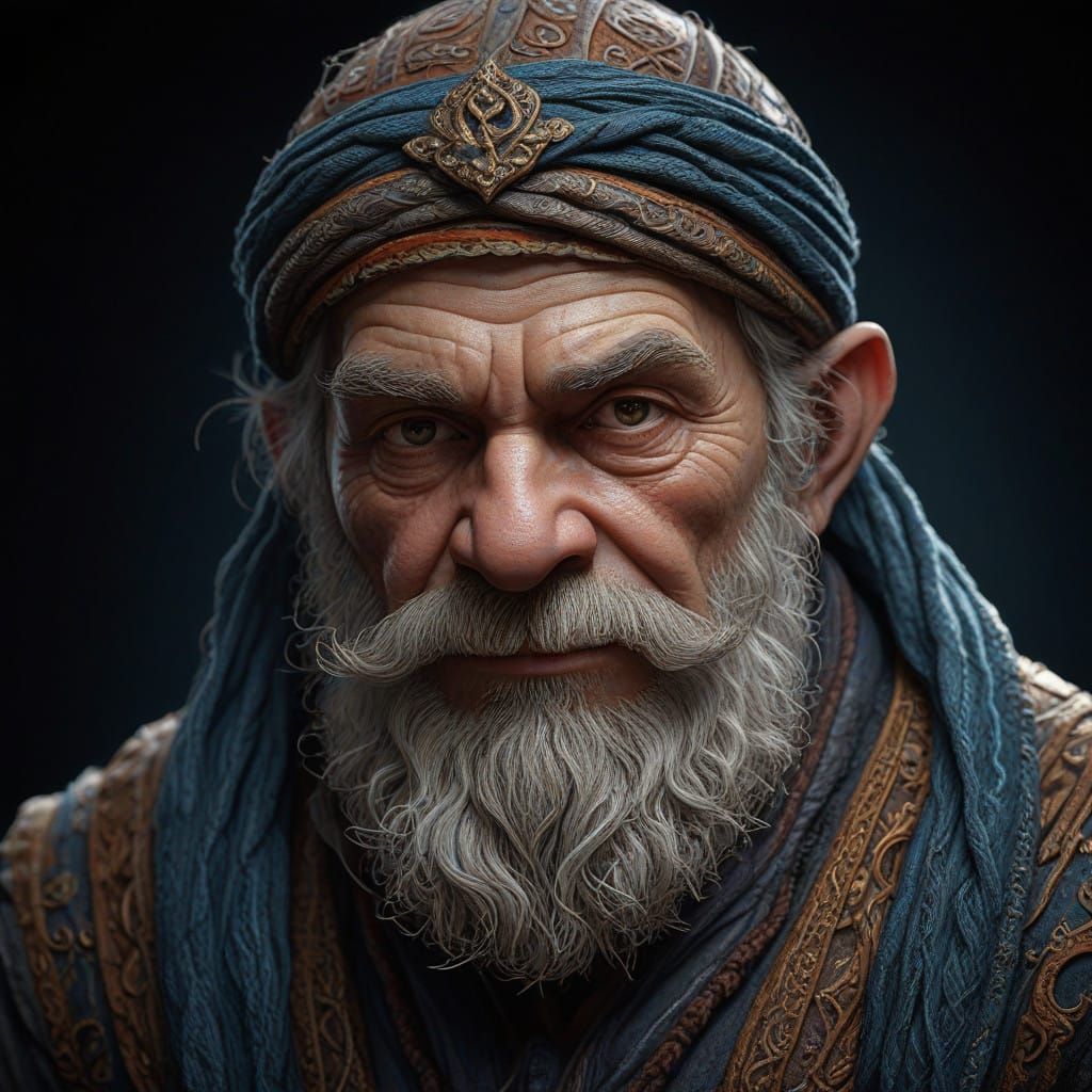 Grizzled Gruff Dwarf Rune Carver - Baroque Fantasy Dwarf Run...