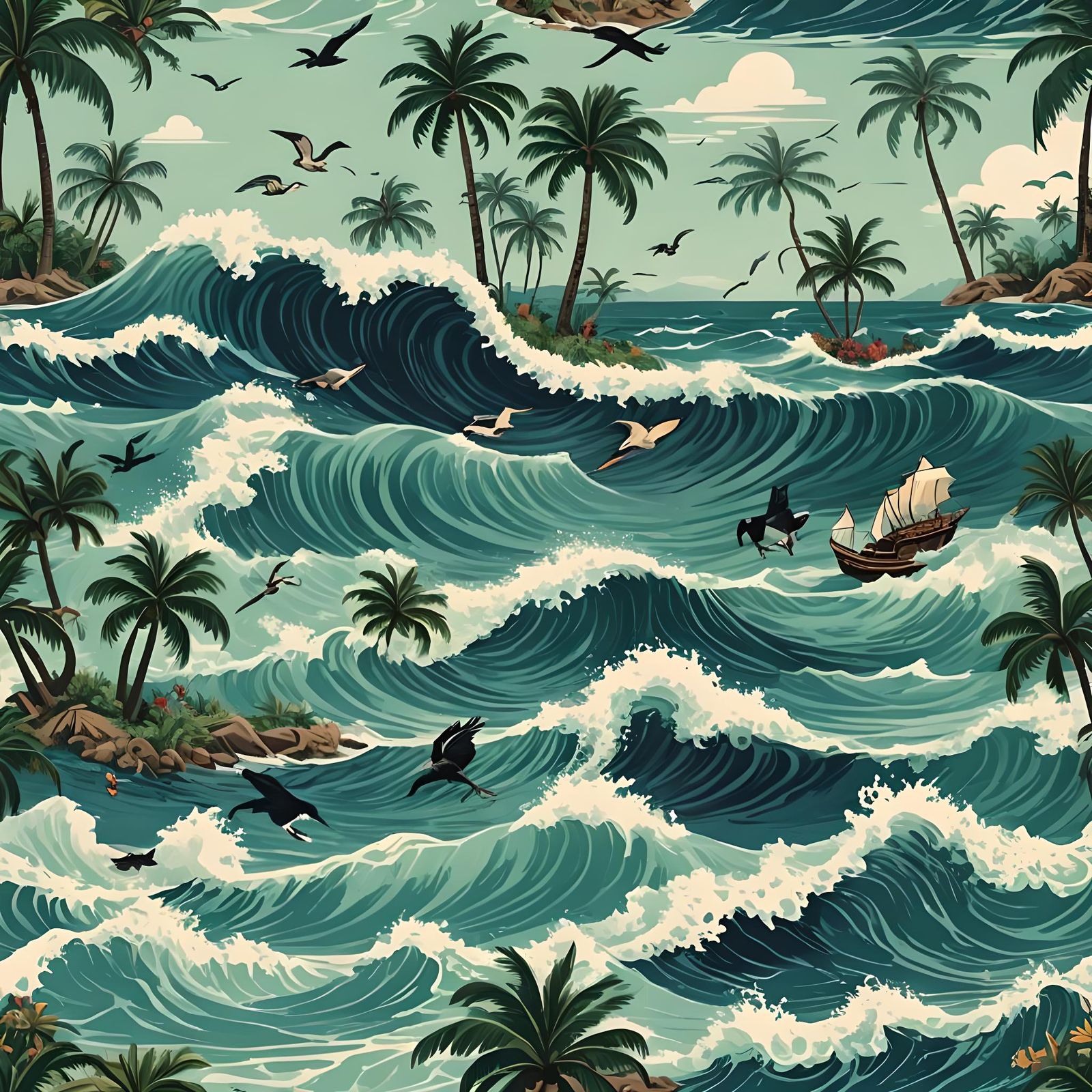 The open Sea - AI Generated Artwork - NightCafe Creator