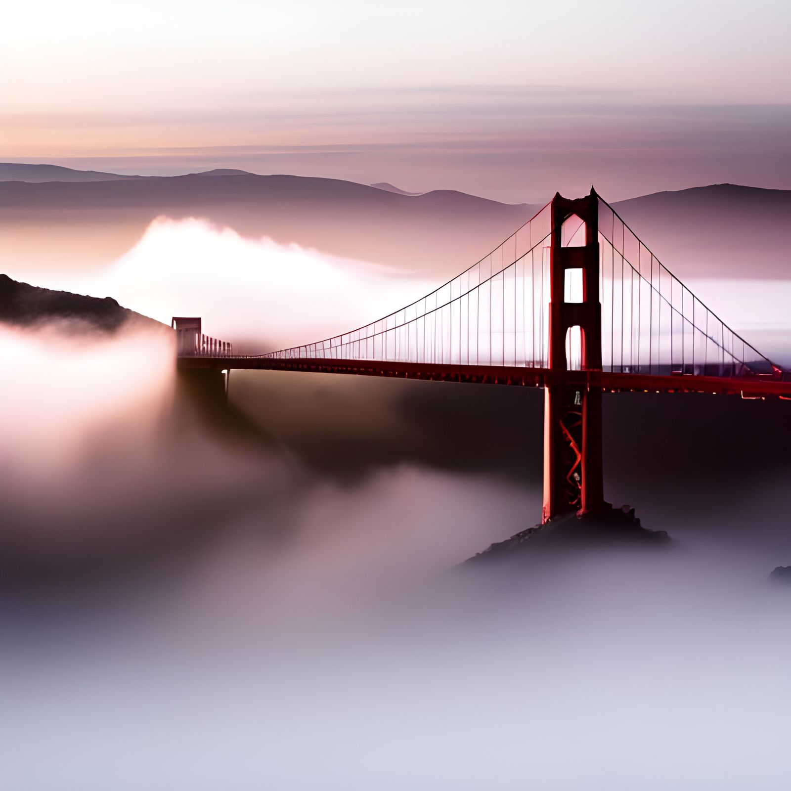 The bridge. * - AI Generated Artwork - NightCafe Creator