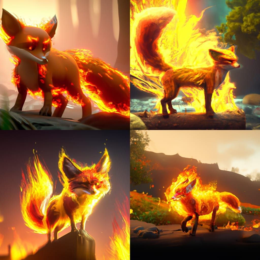 Fire fox - AI Generated Artwork - NightCafe Creator