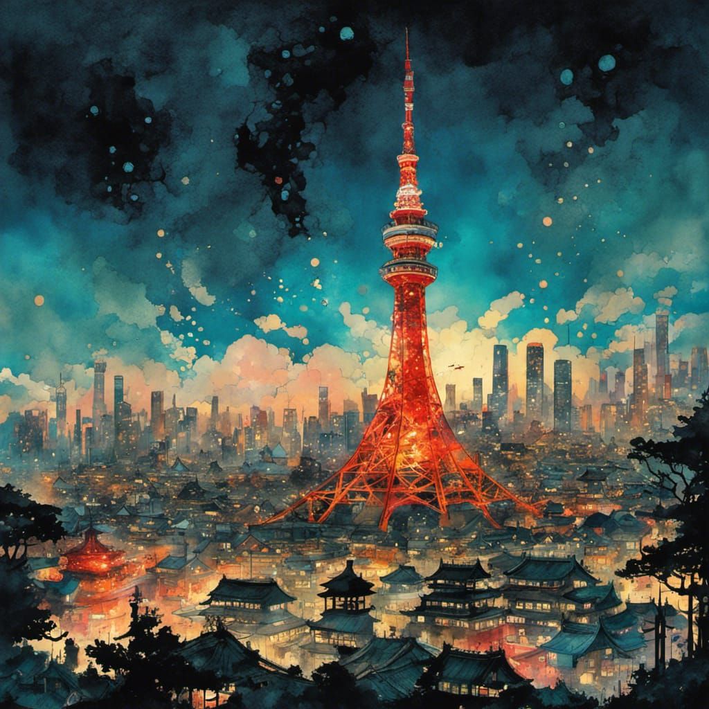 Tokyo Burning - AI Generated Artwork - NightCafe Creator