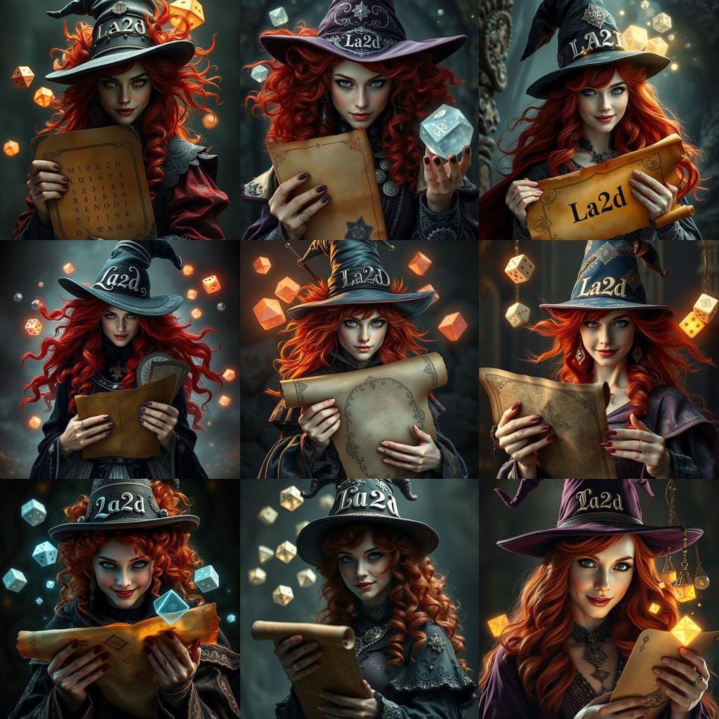 Realistic Witch with Mystical Aura in Elaborate At... - AI Art