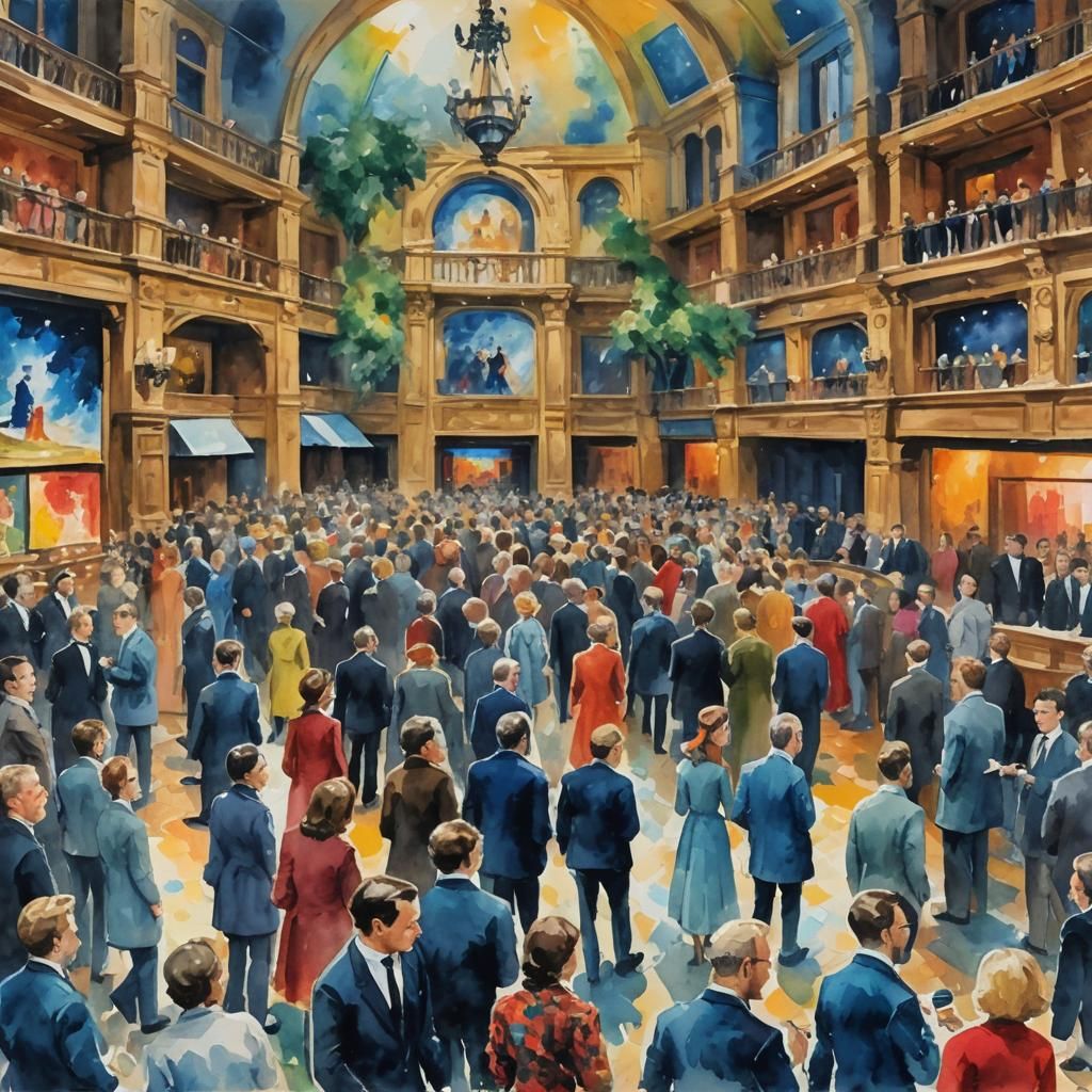 The Busy Lobby - AI Generated Artwork - NightCafe Creator