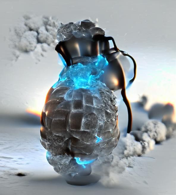 An Ice Grenade Begining to Explode - AI Generated Artwork - NightCafe ...