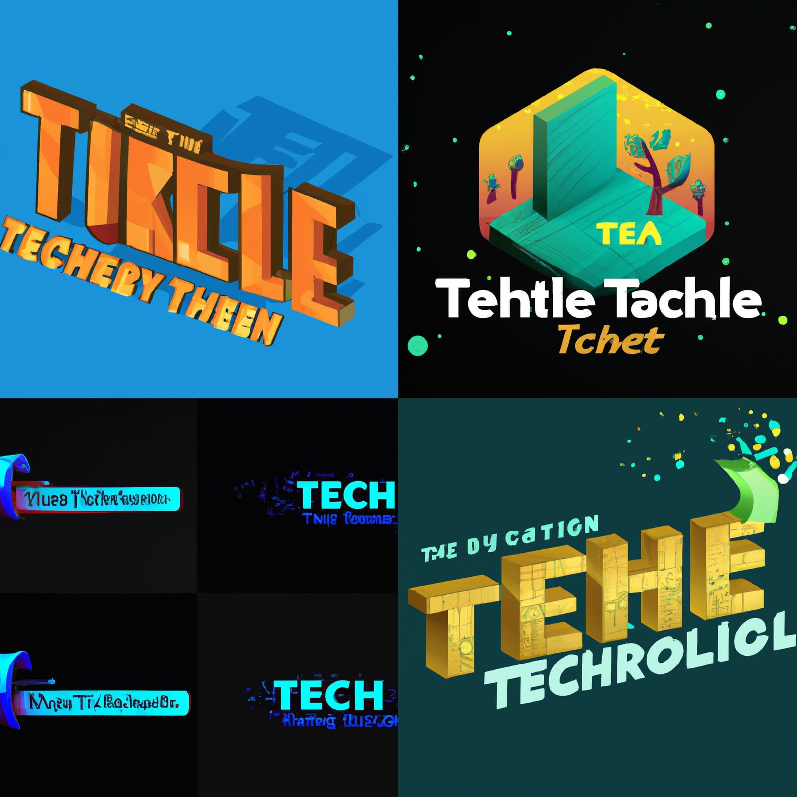 3d volumetric logo for an educational program that teaches young ...