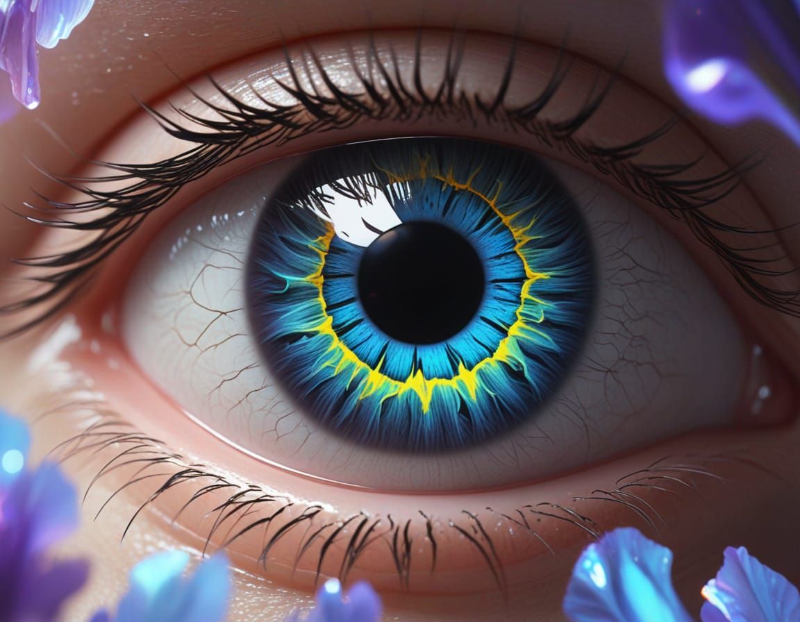 eye of the beholder - Anime-Inspired Eyeball of Opalescent B...