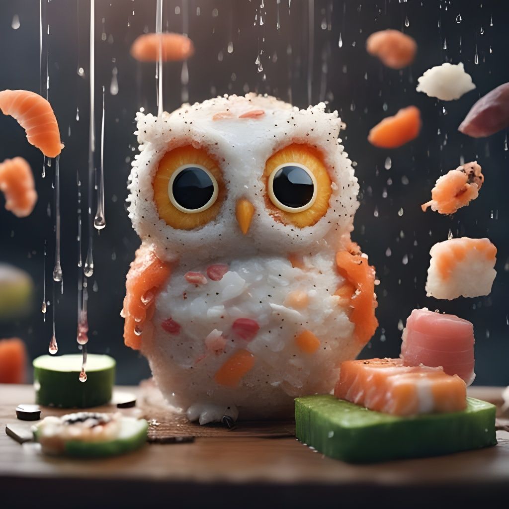 Sushi Owl - AI Generated Artwork - NightCafe Creator