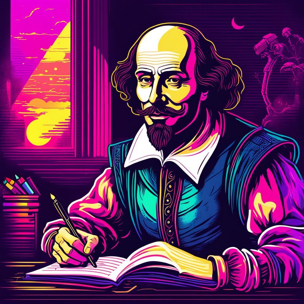 William Shakespeare writing poetry - AI Generated Artwork - NightCafe ...