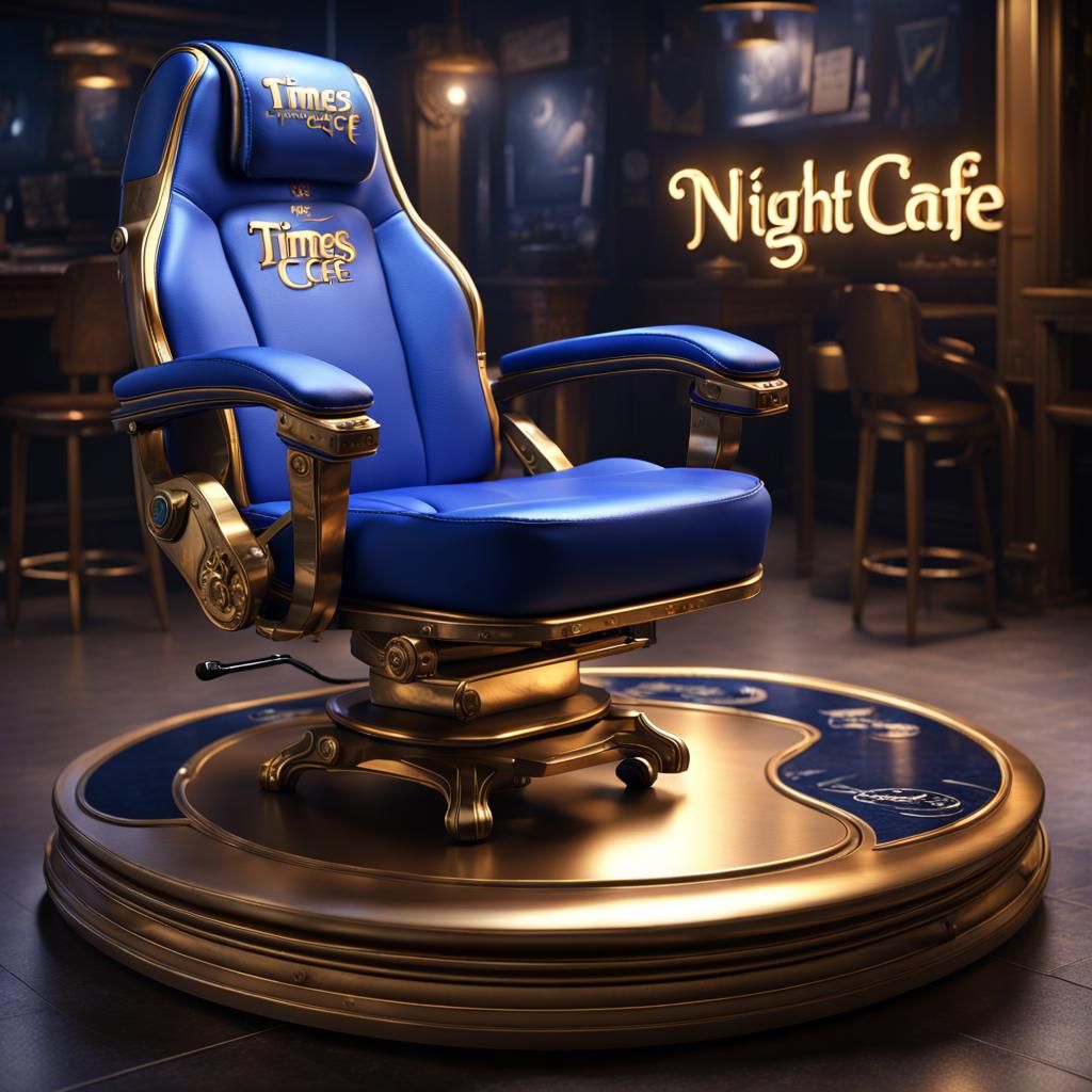 gaming chair and Computer Night Cafe' - AI Generated Artwork ...
