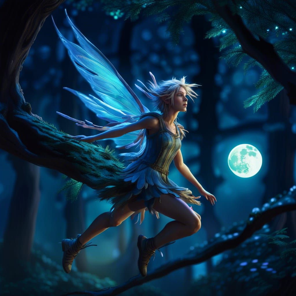 Fairy in the forest - AI Generated Artwork - NightCafe Creator