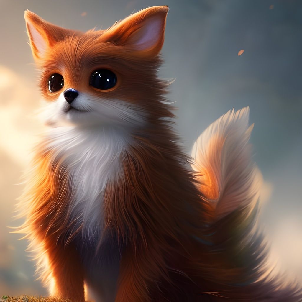 Fluffy Fox - AI Generated Artwork - NightCafe Creator