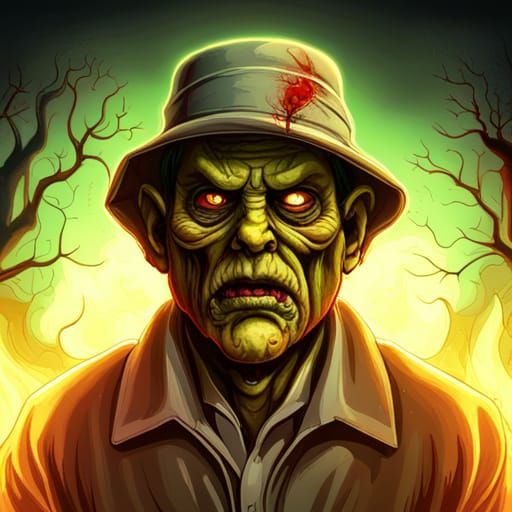 zombie demon wearing a hat Ambrogio Strigoi sickest horror scary bloody ...