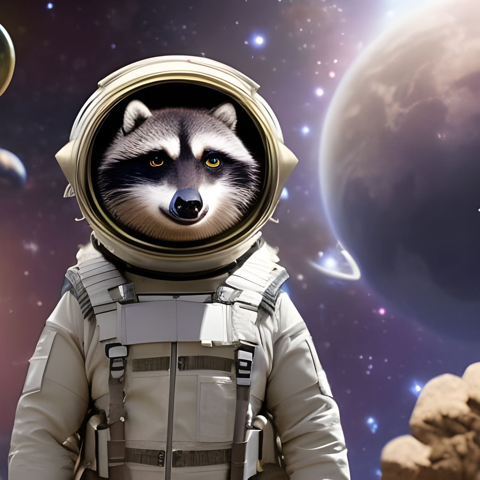 Space Raccoon Astronaut #1 - AI Generated Artwork - NightCafe Creator