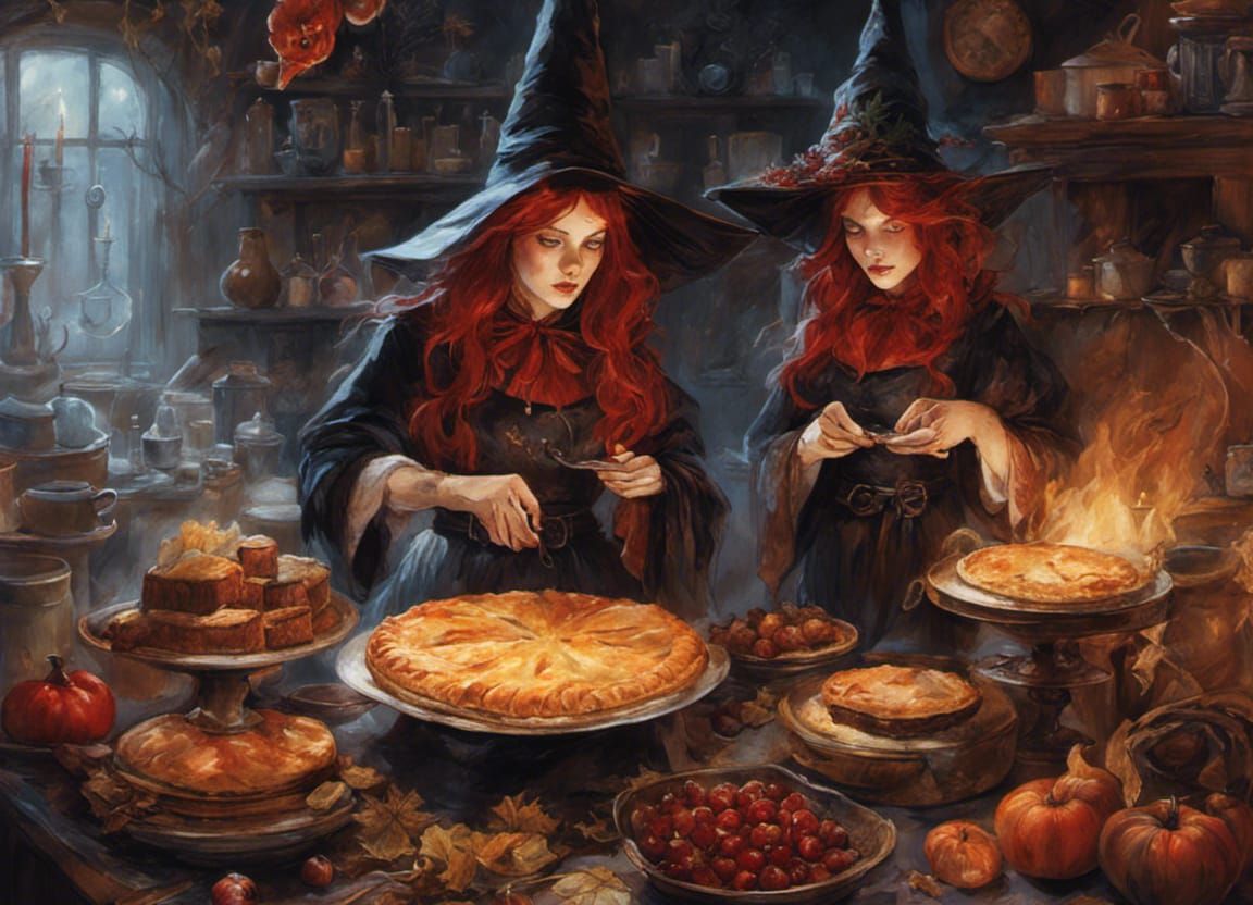 Pie Witches - AI Generated Artwork - NightCafe Creator