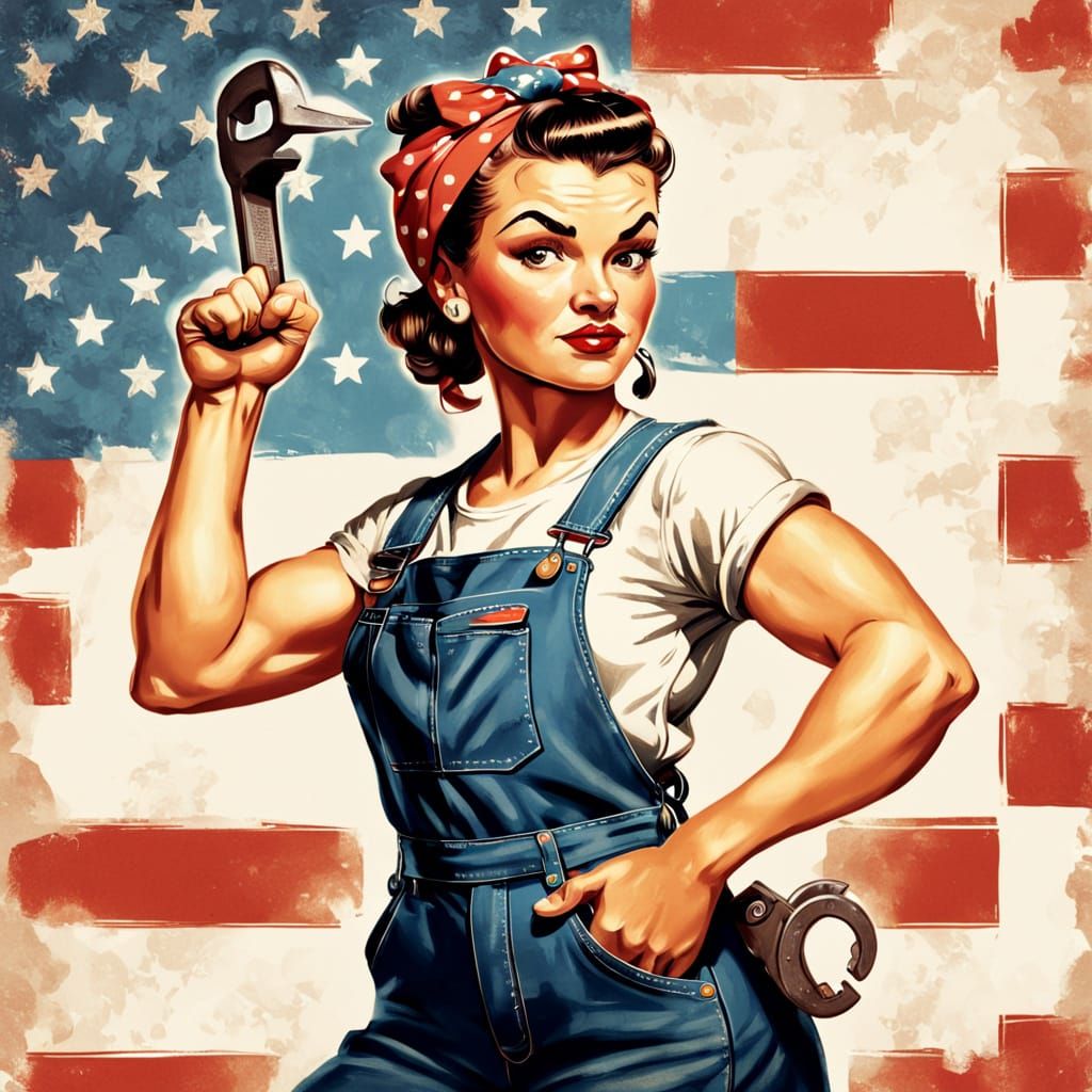 Rosie the Riveter - Vintage-Inspired Rosie the Riveter Pin-...