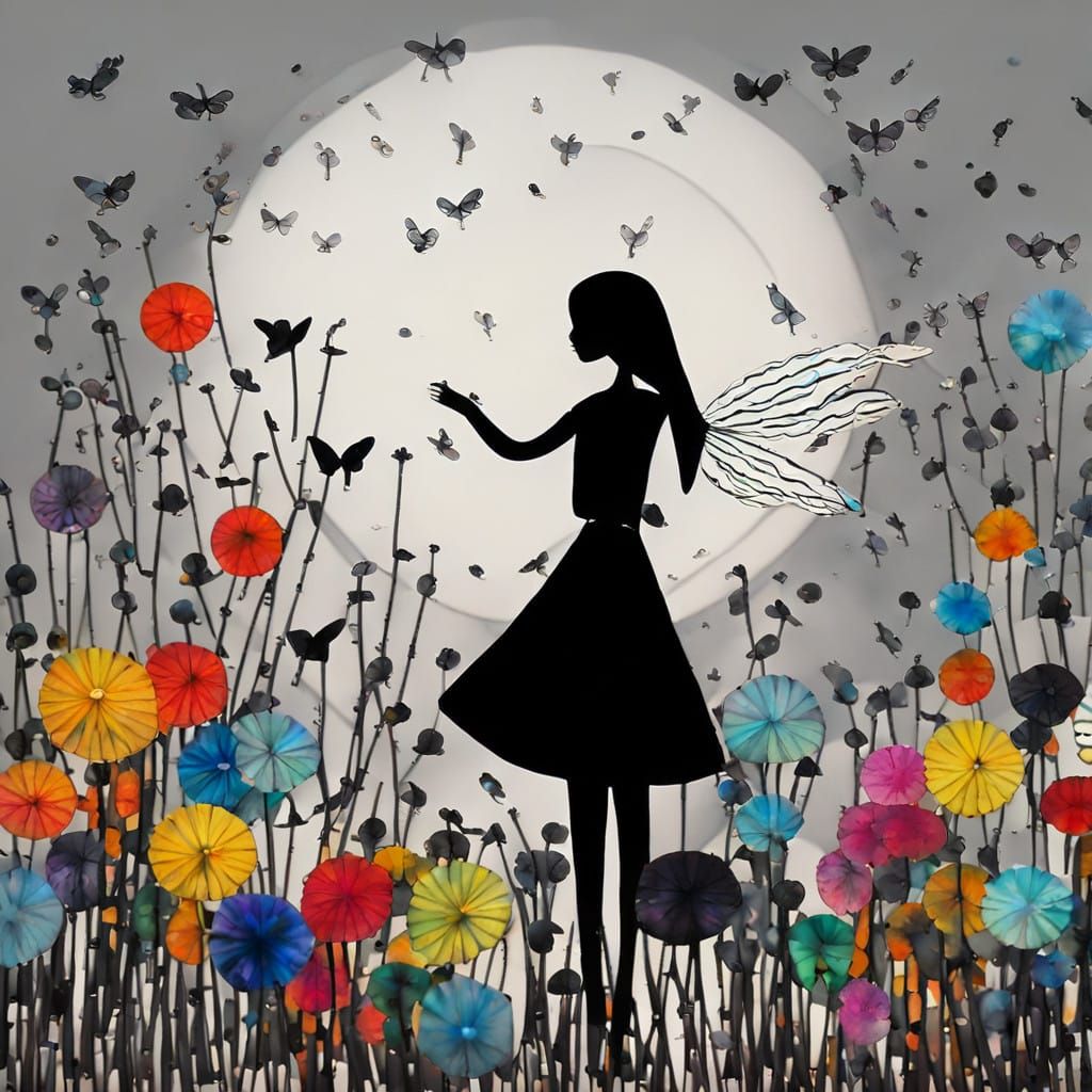 Whimsical Winged Fairies in a Vibrant Dreamscape - AI Art