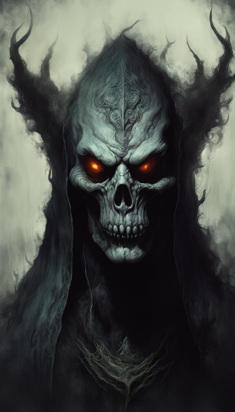 Dark Horror Fantasy: Creepy Ghost Creature